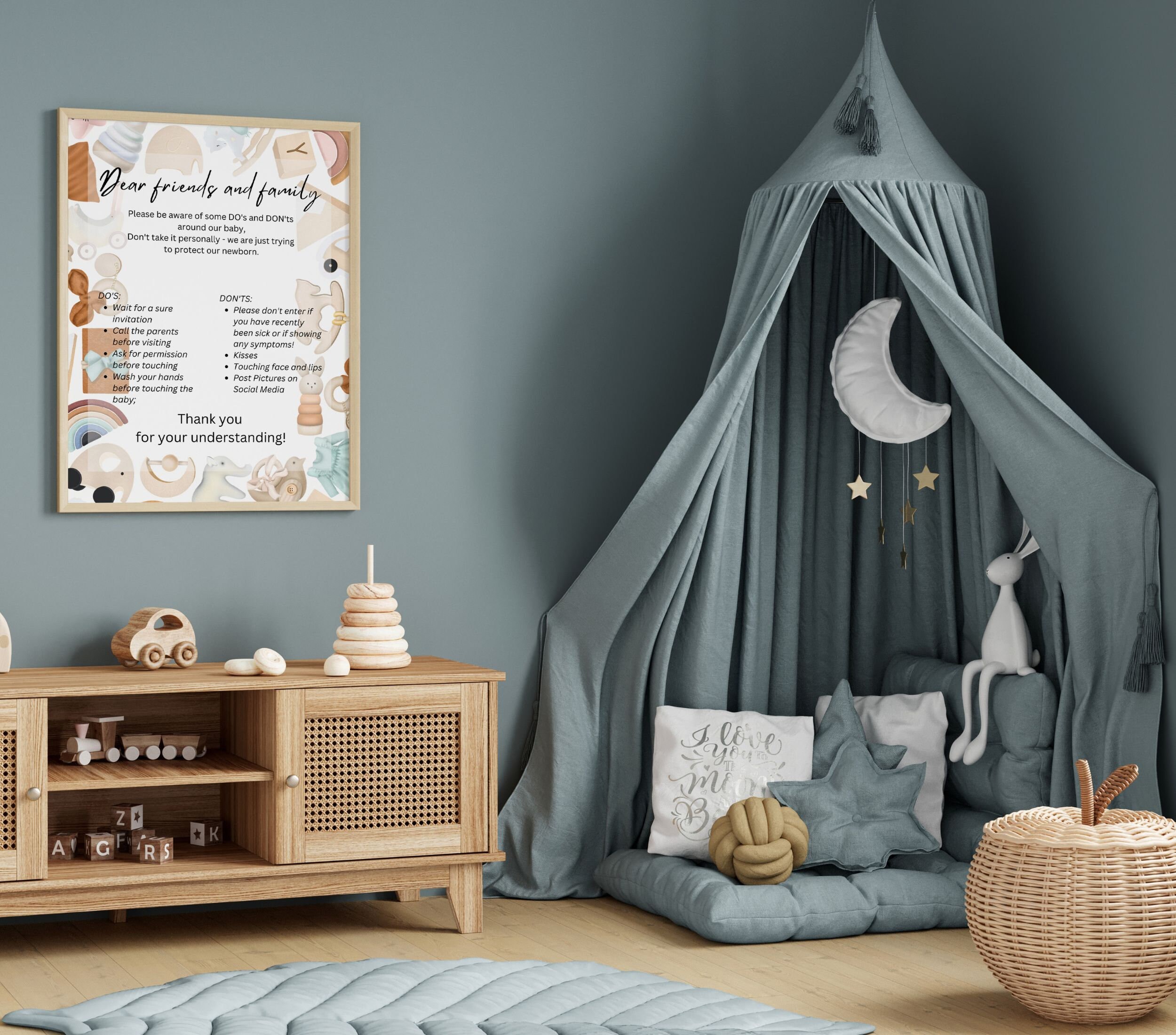 Editable Baby Visitors Do's and Don'ts Sign, Baby Visitor Rules, Baby ...