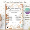 Editable Baby Visitors Do's and Don'ts Sign, Baby Visitor Rules, Baby ...