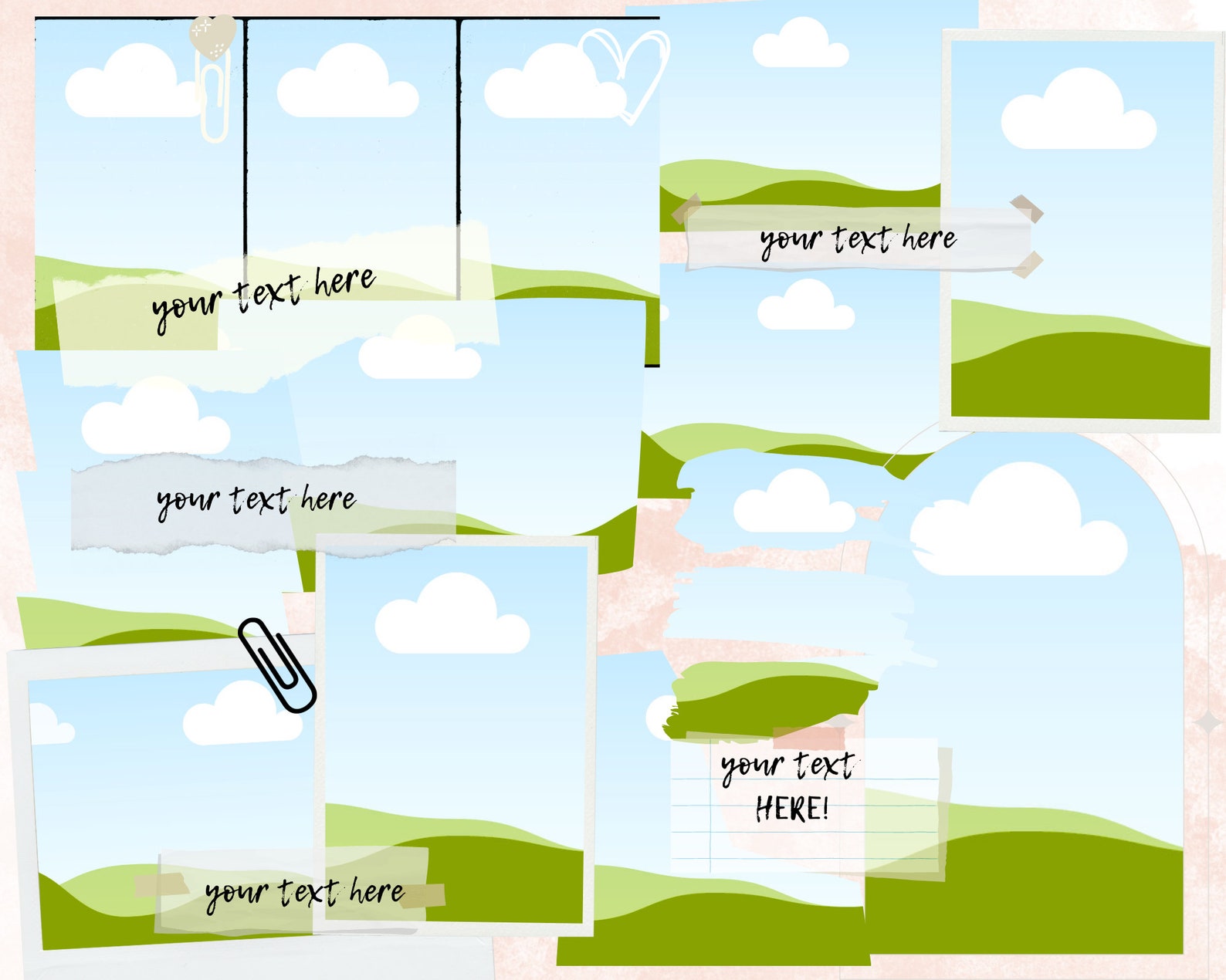 Editable Vision Board Canva Template Printable Vision Board Printables ...