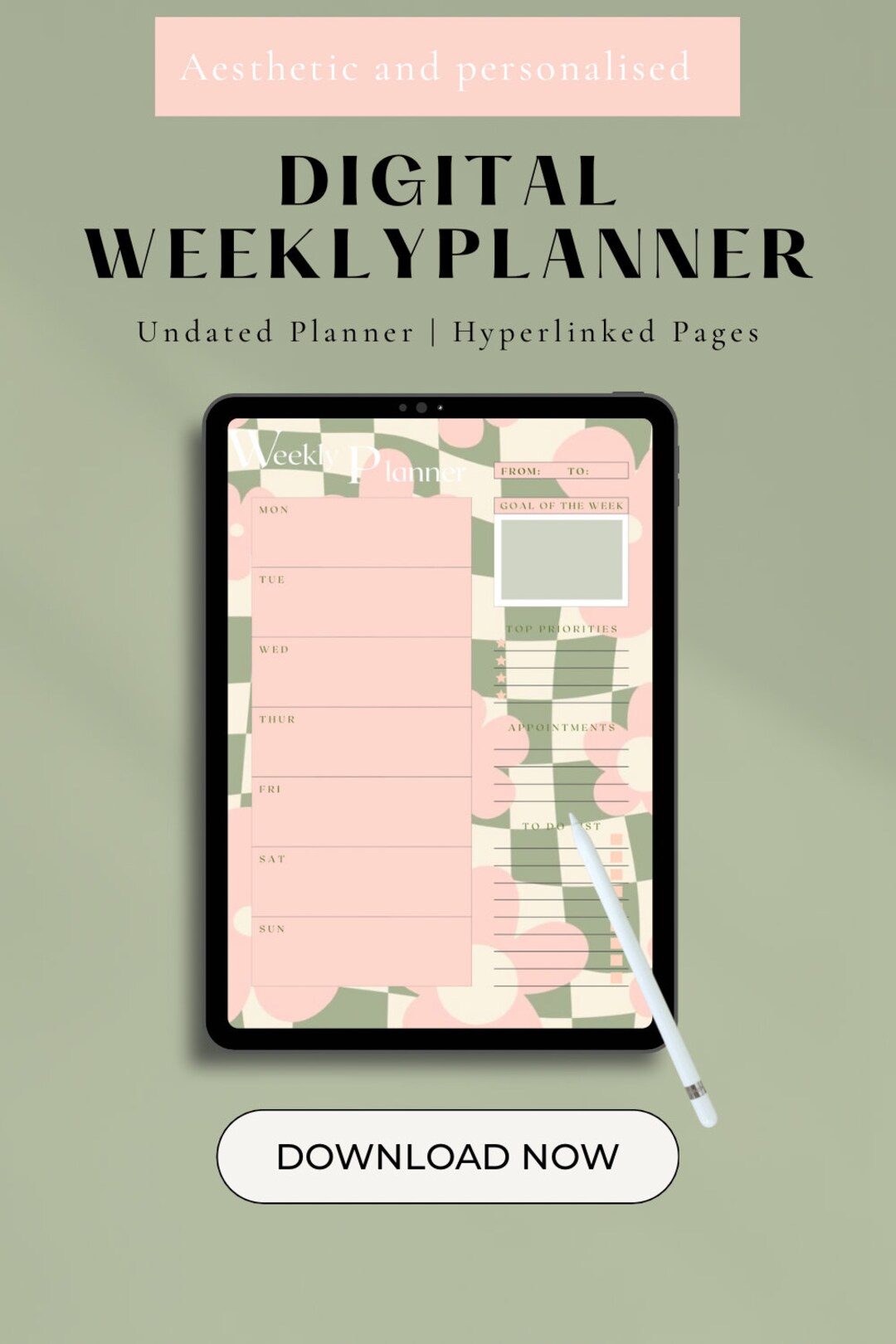 Digital Weekly Planner - Etsy