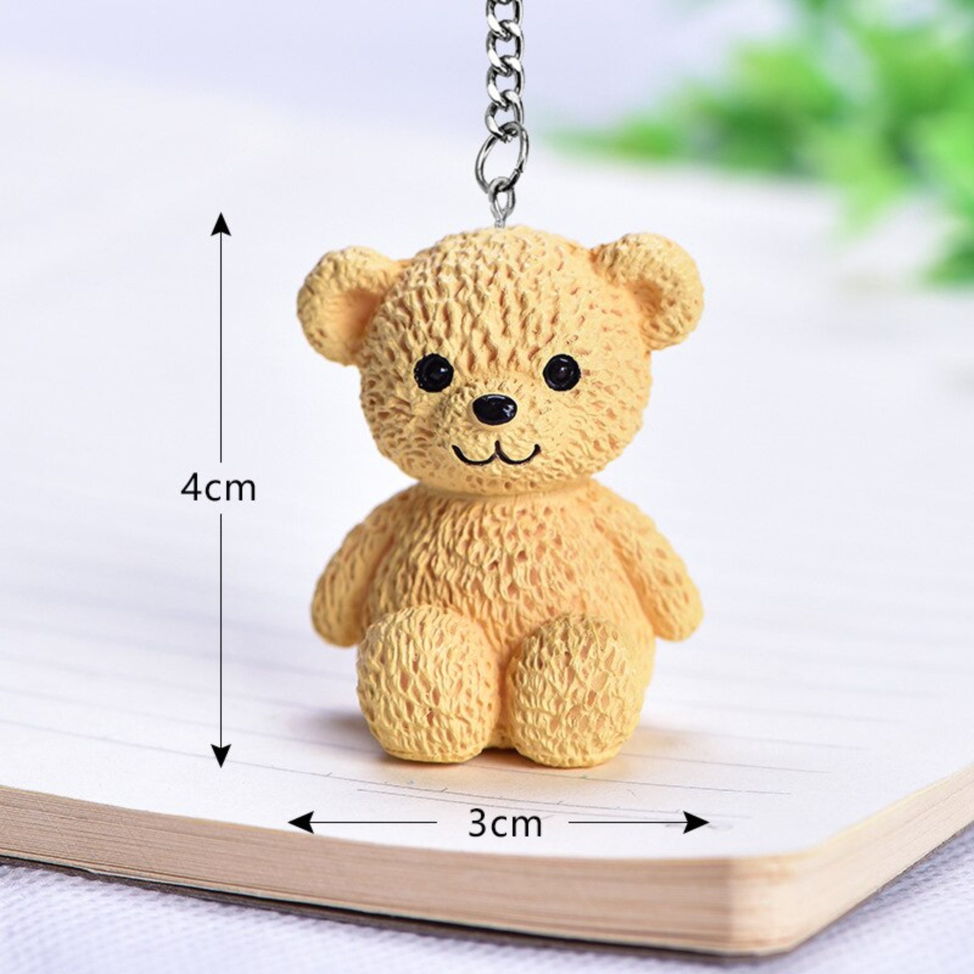 Cute Bear Keychain Teddy Bear Kawaii Keychain Made of - Etsy