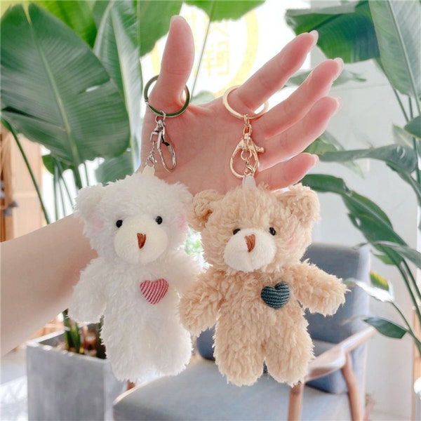 Teddy Bear Keychain - Etsy