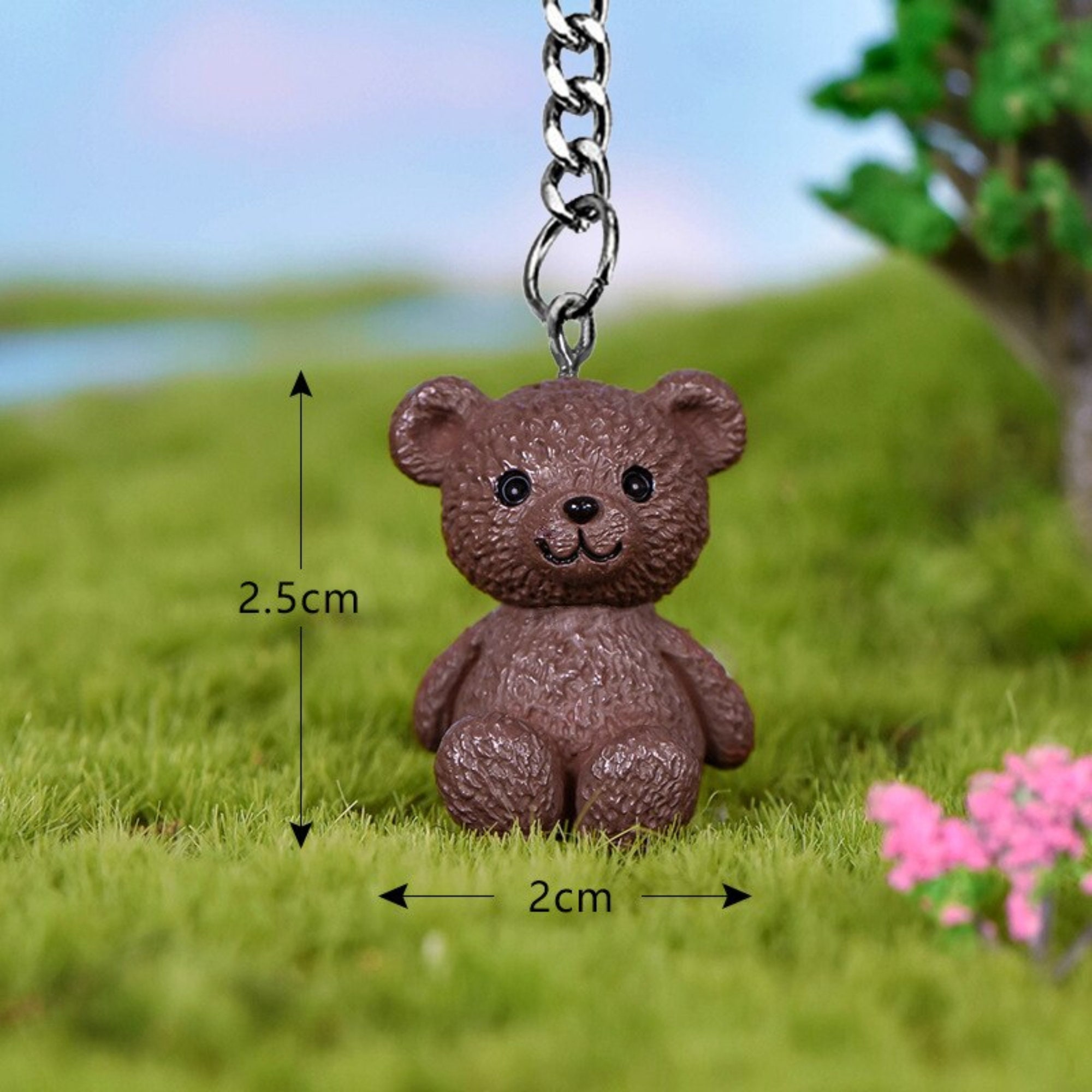 Cute Bear Keychain Teddy Bear Kawaii Keychain Made of - Etsy