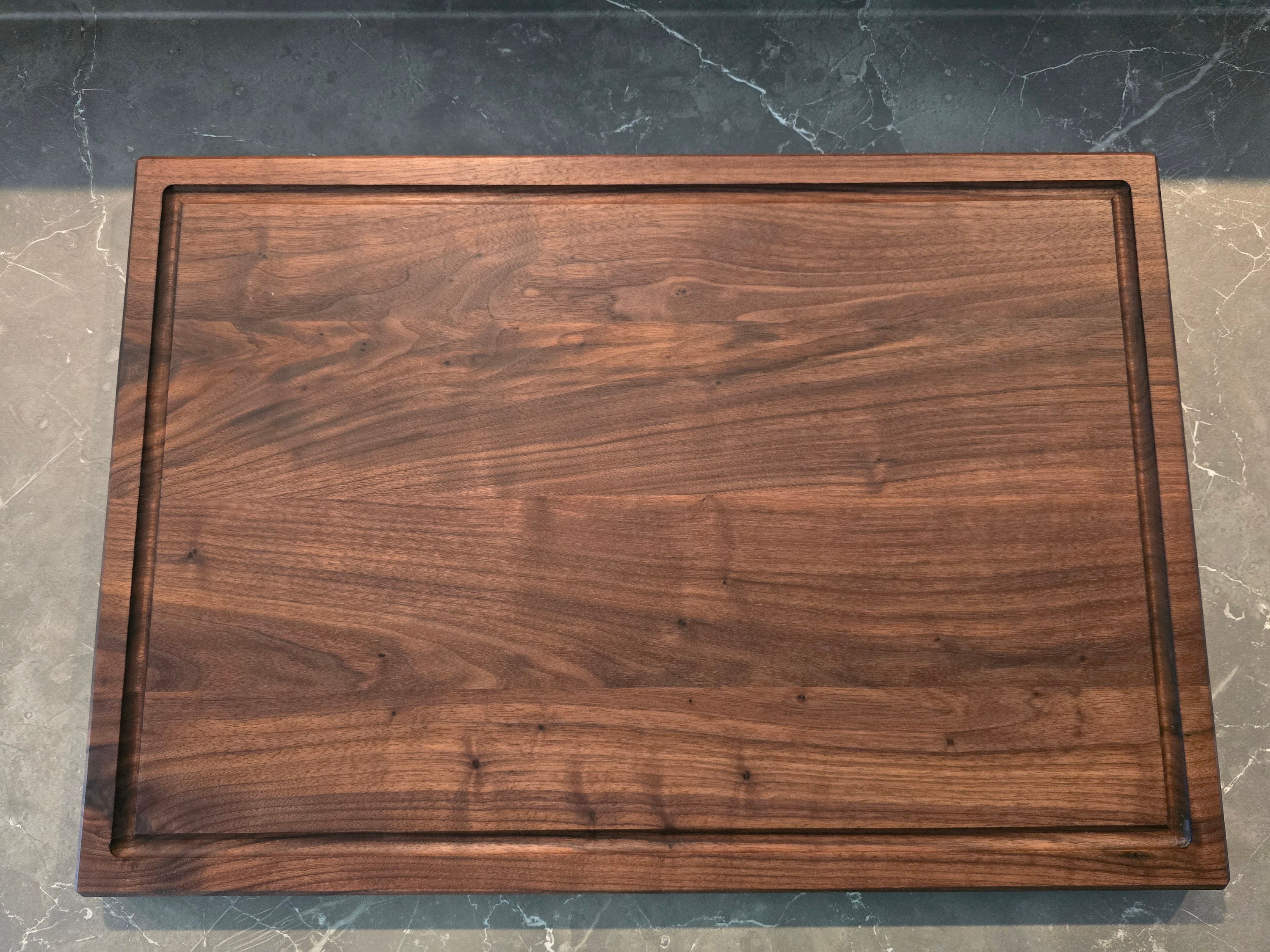 Extra Large Walnut Cutting Board With Juice Groove, 24"x16.5 ...