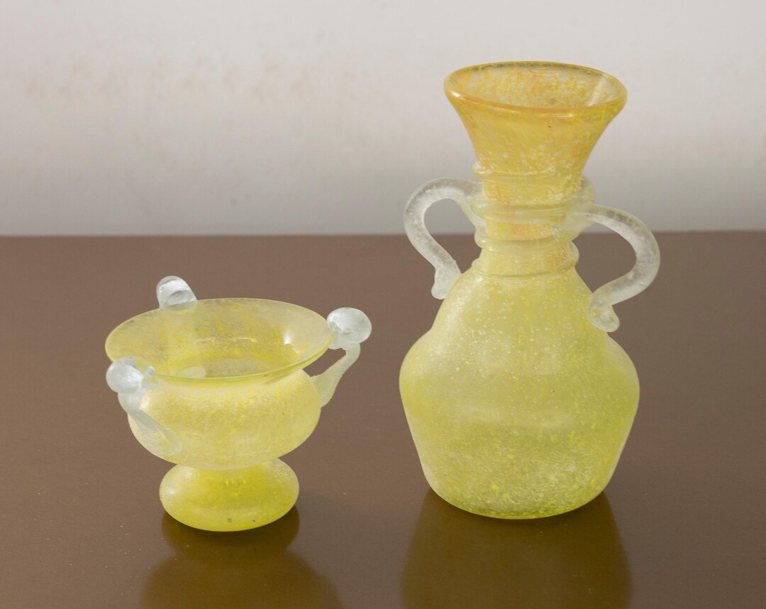 Make Your Choice! Vintage Murano Yellow Scavo Glass Vases Collection ...