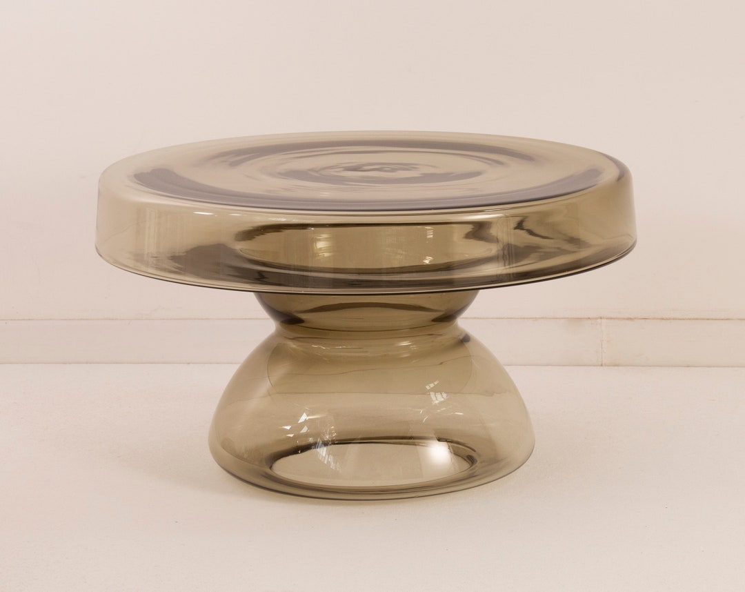 Handmade Smocked Color Murano Glass Coffee Side Table, Living Room ...