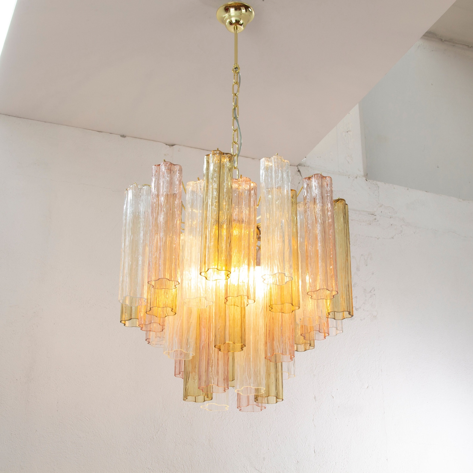 Suspension Lamp Made in Italy Tronchi in Stained Murano Glass of ...