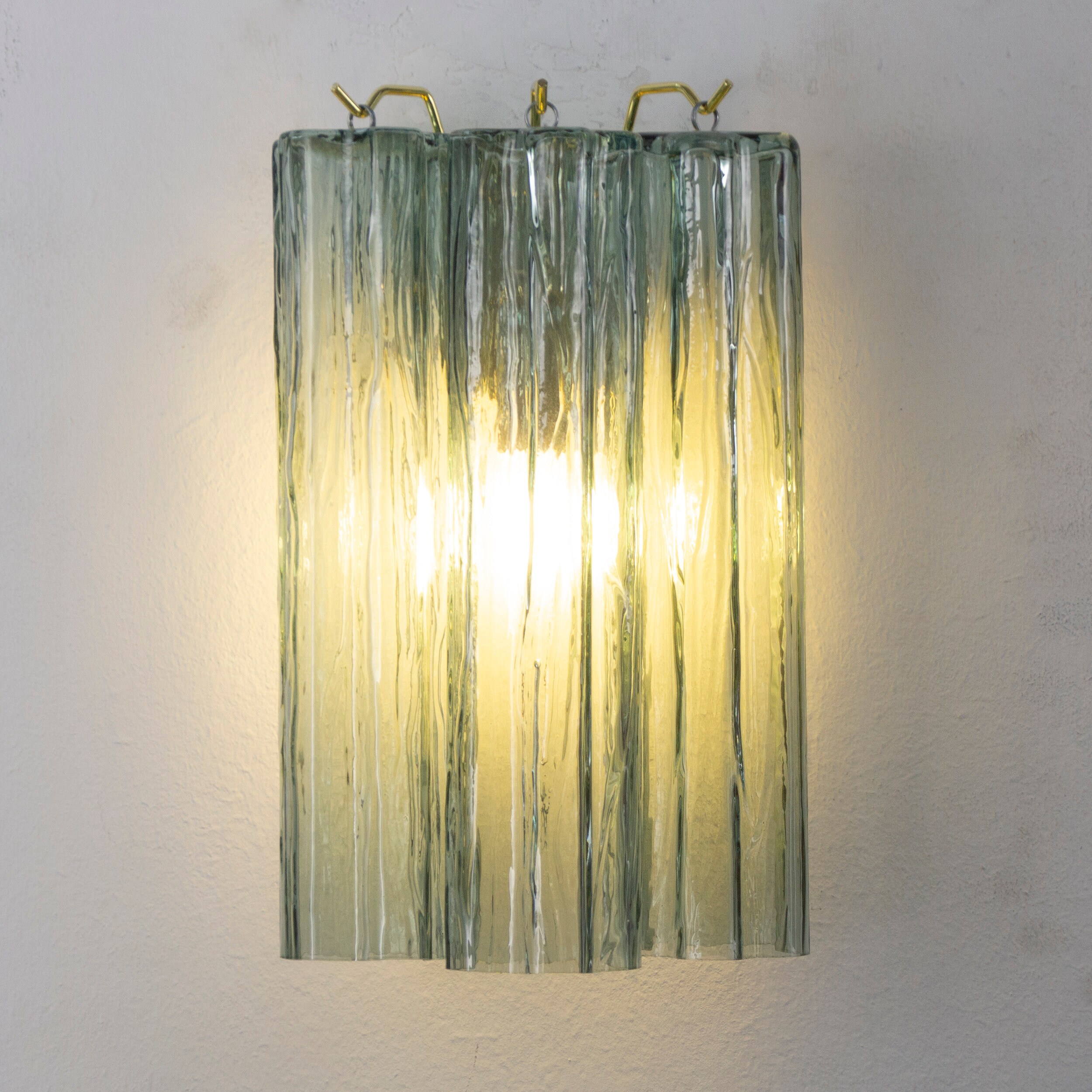 Wall Sconce With Murano Glass Rialto Green Color Made in Italy, Vintage ...