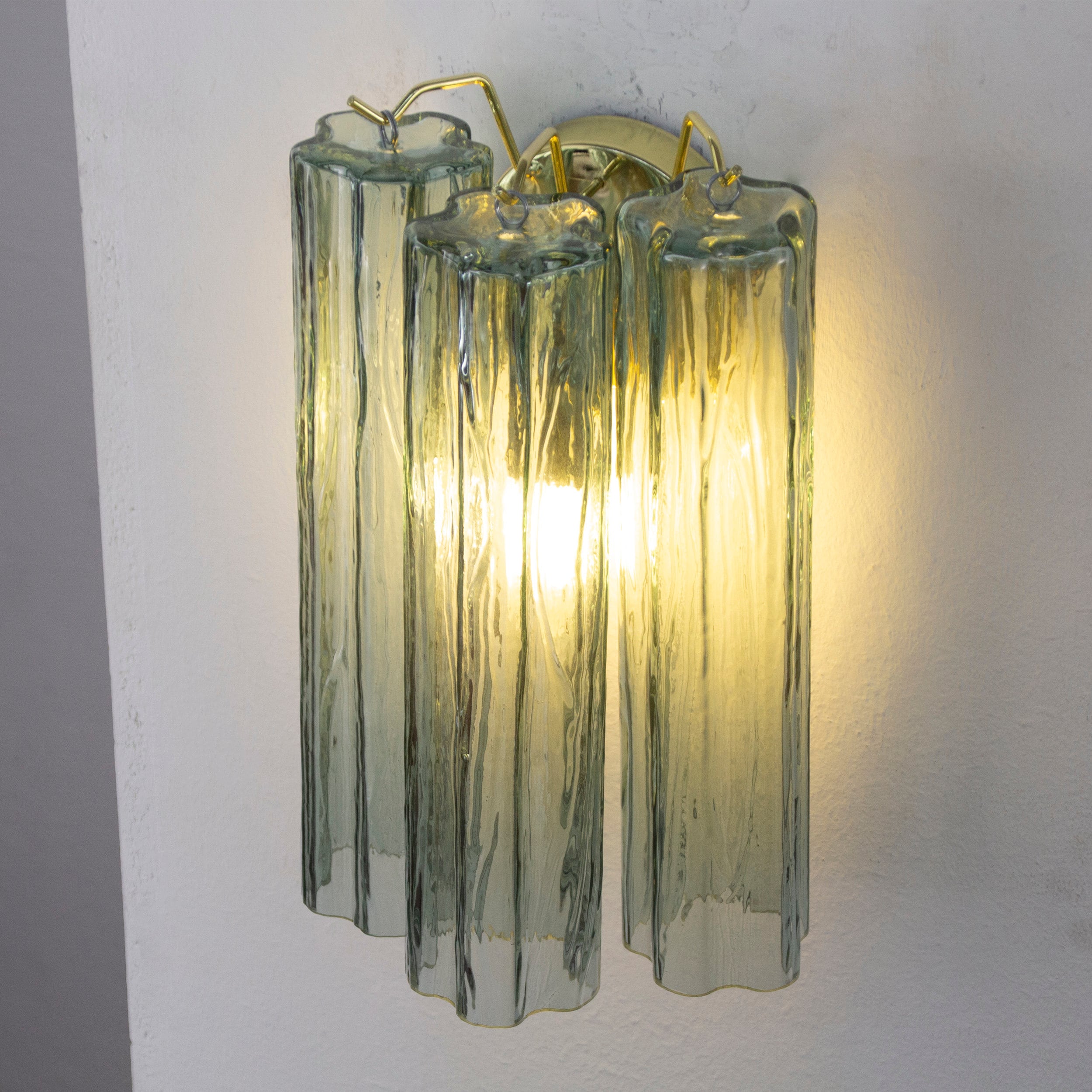 Wall Sconce With Murano Glass Rialto Green Color Made in Italy, Vintage ...