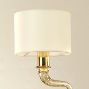 Magnificent Handcrafted Smoky Color Murano Glass Wall Sconce With Ivory ...