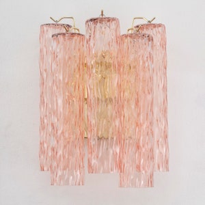 Wall Sconce With Murano Glass Decorated Pink Color Made in - Etsy