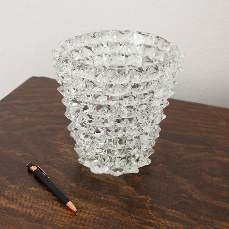 Splendido Vaso Rostrato in Autentico Vetro Di Murano, Realizzato a Mano ...