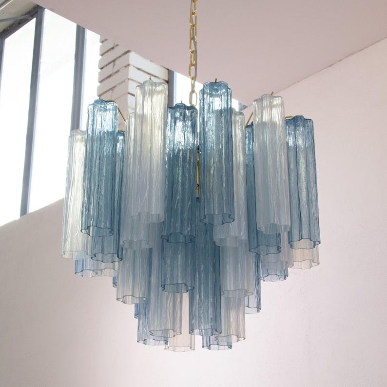Murano Glass Pendant Ø55 Cm - Multicolor Hand-blown Italy - Mid-century ...