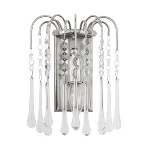 Rain Wall Sconce, Cascade of Crystals and Drops in Murano Glass Crystal ...