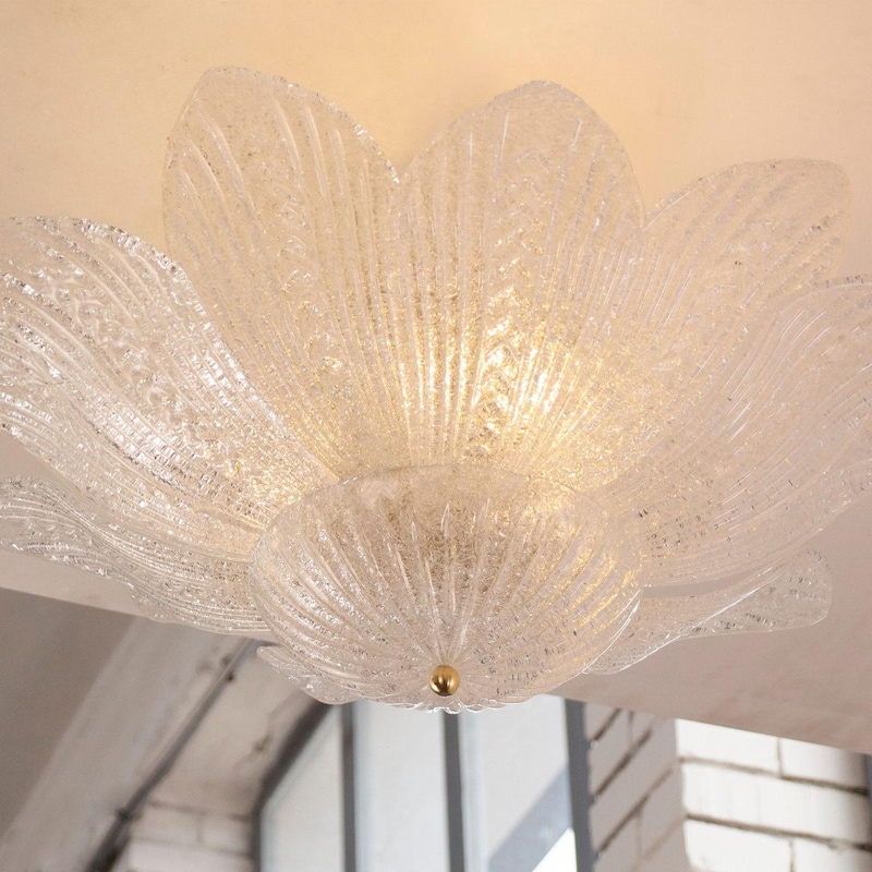 Pink Murano Flush Mount - Etsy