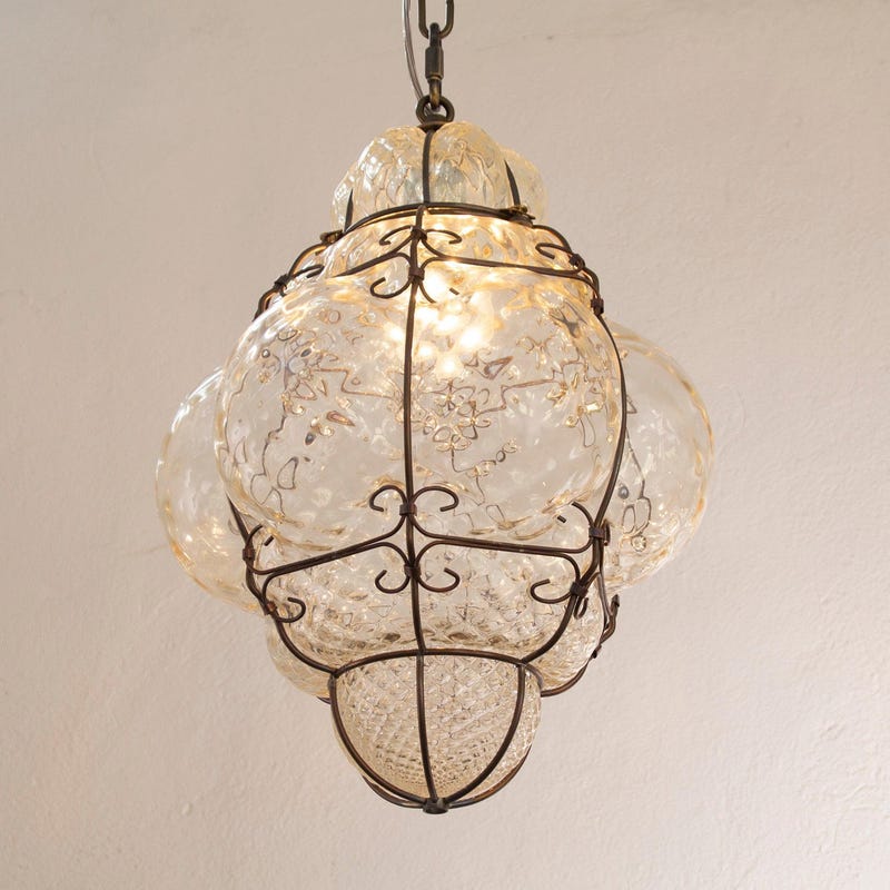 Murano Glass Caged Lantern - Etsy UK