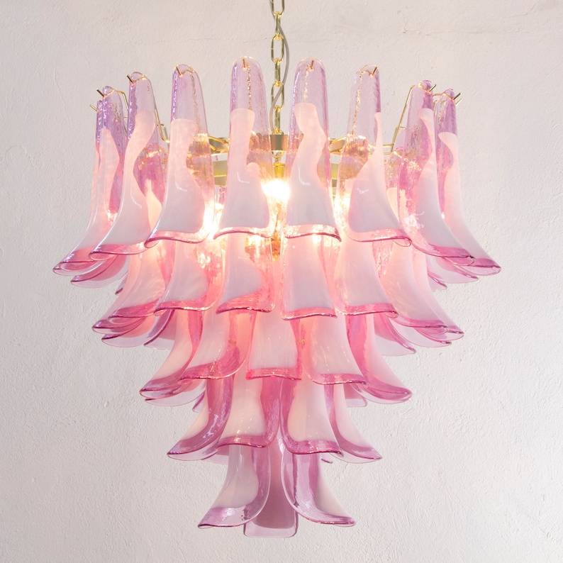 Delicious Petali Suspension Lamp Ø70 Cm Fuchsia and White Made - Etsy