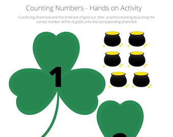 St. Patrick's Day Counting Cube Clipart - Etsy