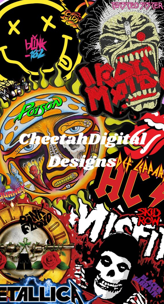 80s Band Background 3.5x6.5 Metal Band Face Pattern Background - Etsy