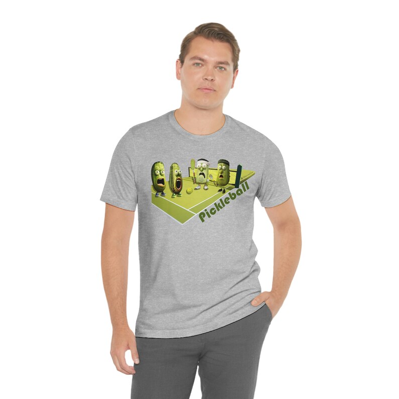 Pickleball Pickleball Court Cartoon Players Angry Pickles - Etsy