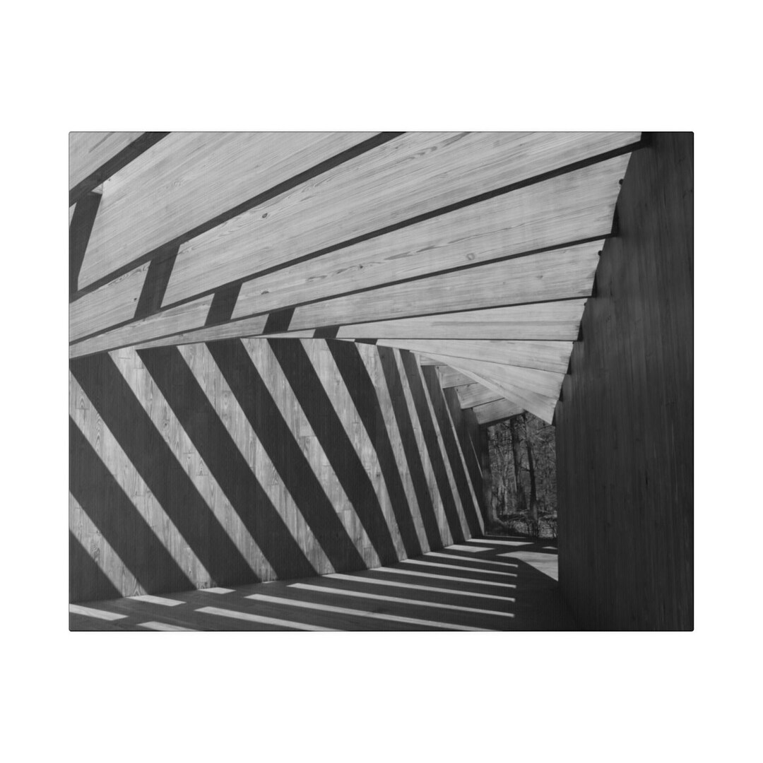 Canvas Print Shadow Alcove, Black and White Image , Shadow Cast on ...