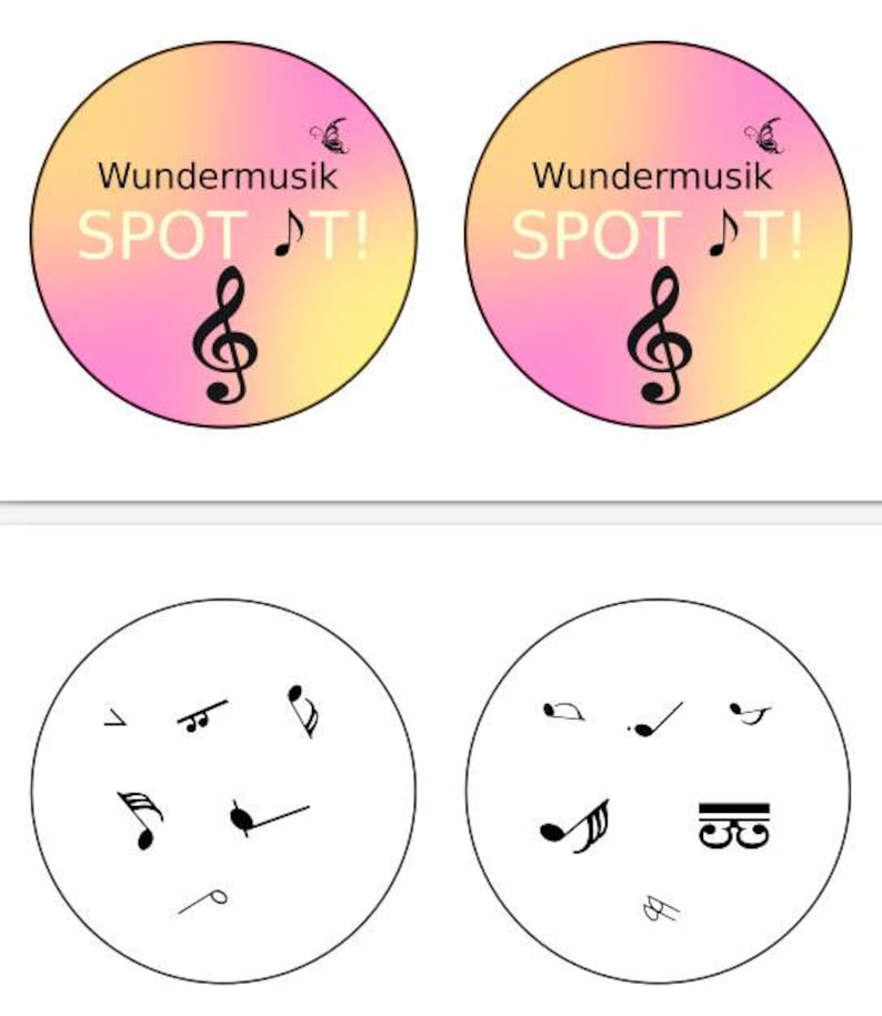 Musical Symbols Dobble | Spotit! | Findtwins Like Game - Fun ...