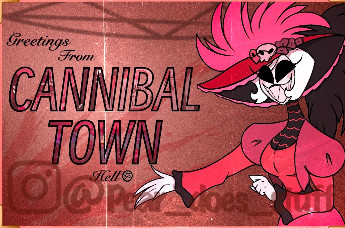 Hazbin Hotel: Rosie, Cannibal Town Postcard Print - Etsy