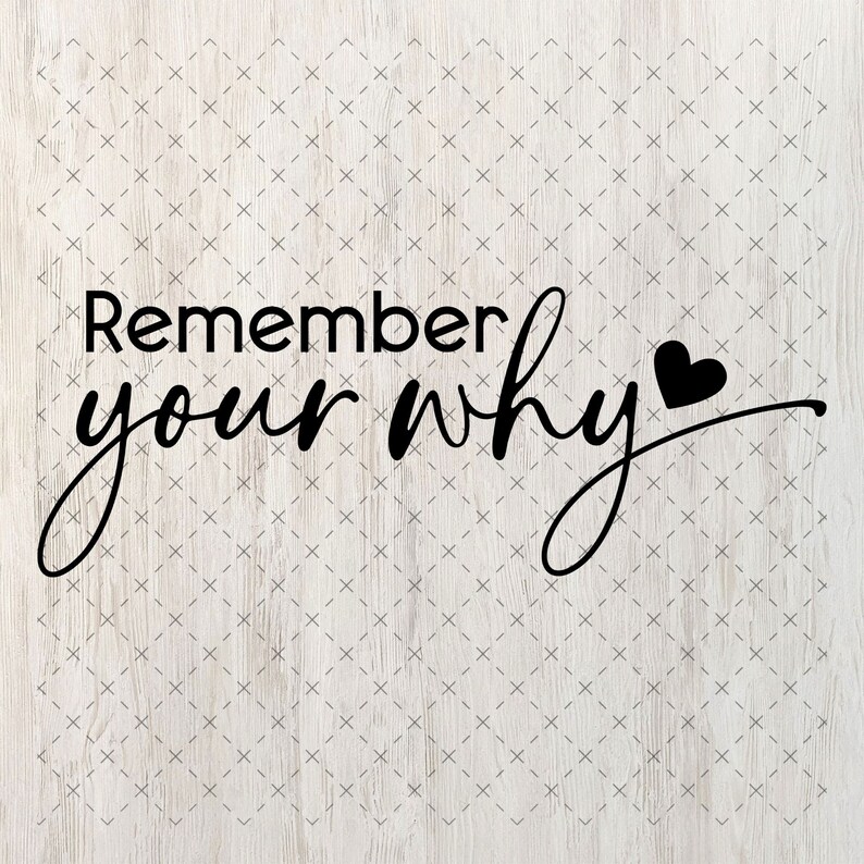 Remember Your Why SVG Inspirational Quotes SVG Motivation - Etsy