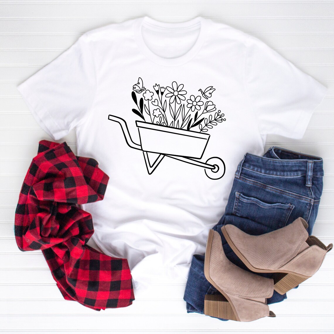 Floral Wheelbarrow Svg, Wheelbarrow Svg, Gardening Svg, Spring Svg ...