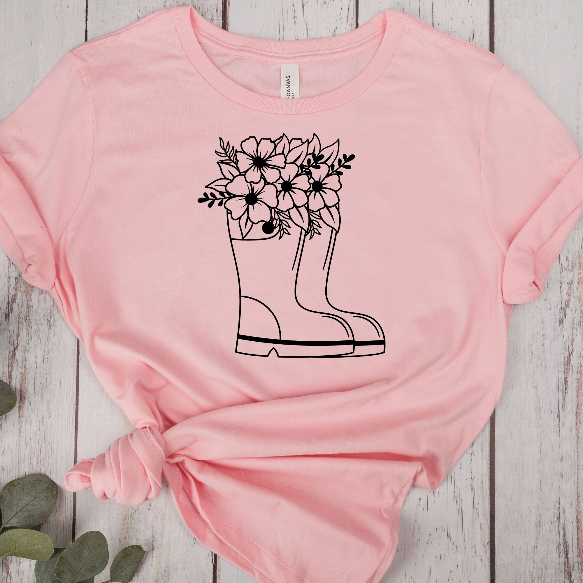 Rain Boots SVG, Rain Boots With Flowers SVG, Flowers Svg, Floral Rain ...