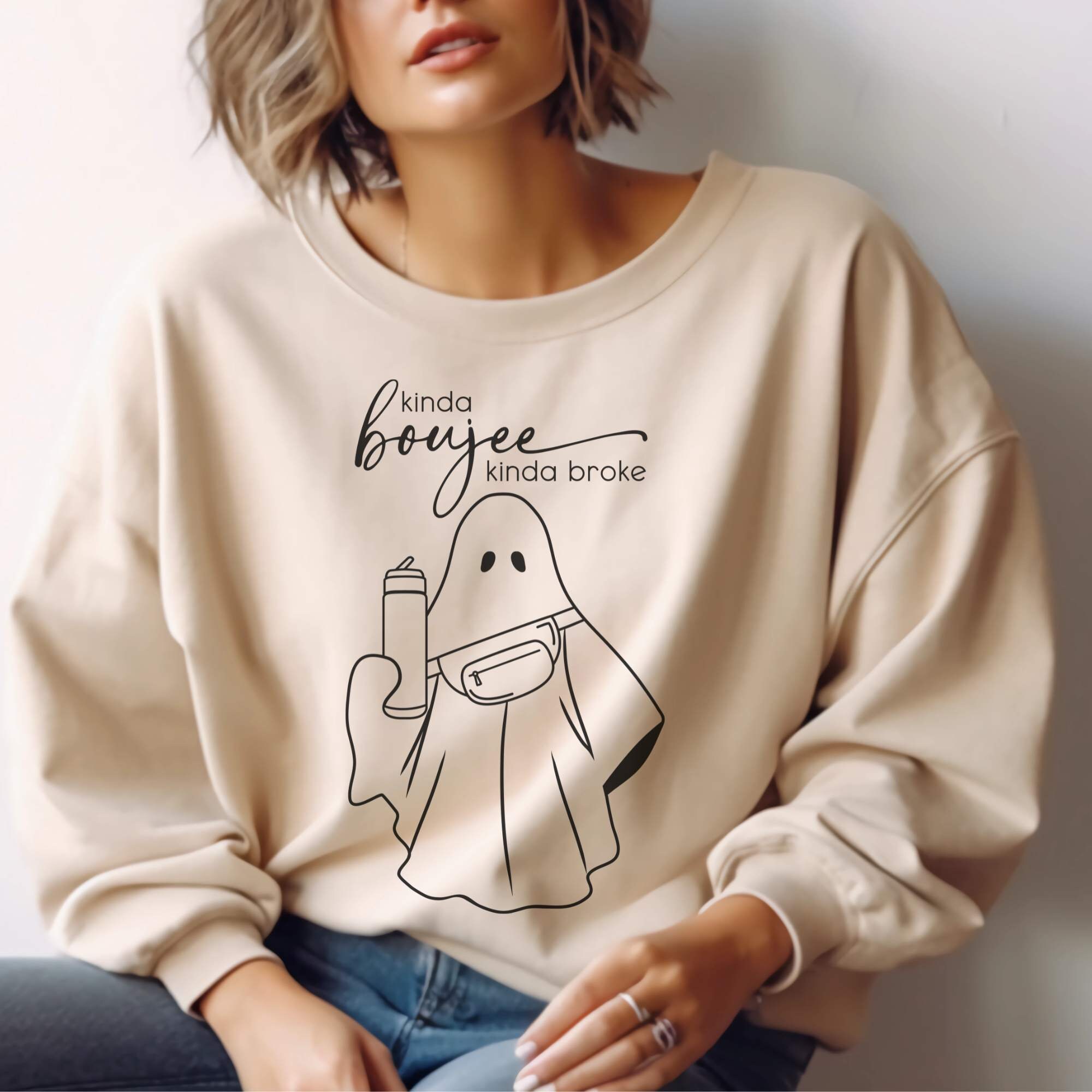 Boujee BOO-JEE, Boujee SVG, Kinda Boujee Kinda Broke Svg, Kinda Boujee ...