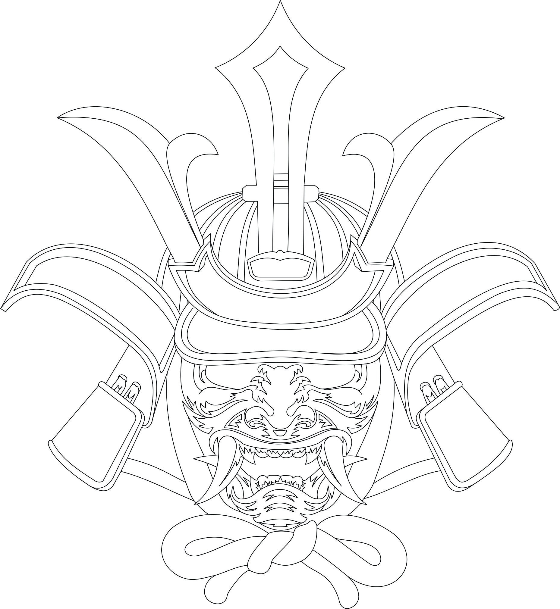 Japanese Warrior Mask Svg - Etsy