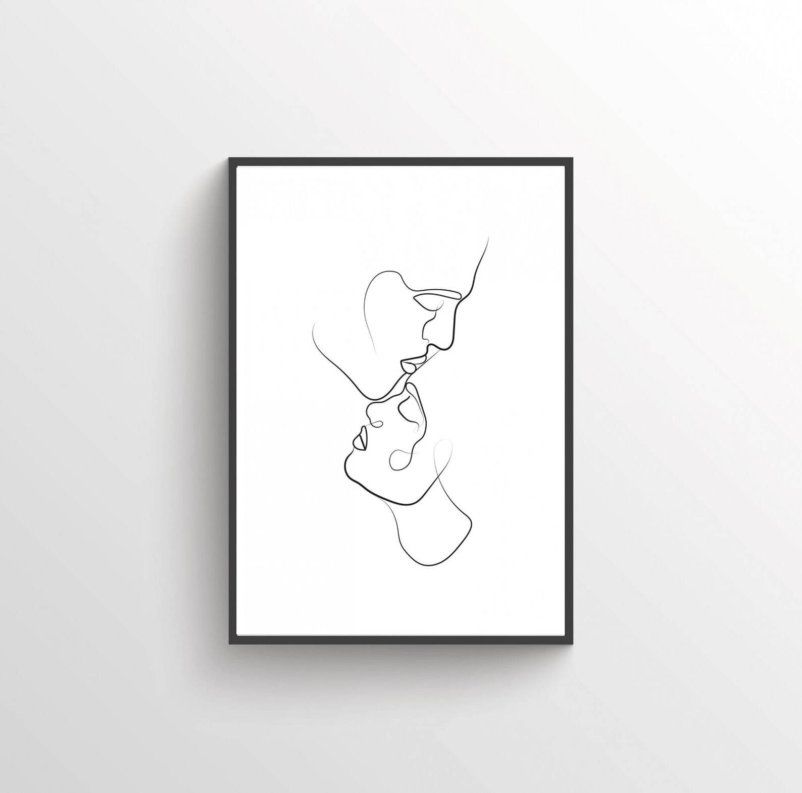 Couple Line Drawing Face Line Art Line Art Couple Printable Art Couple ...
