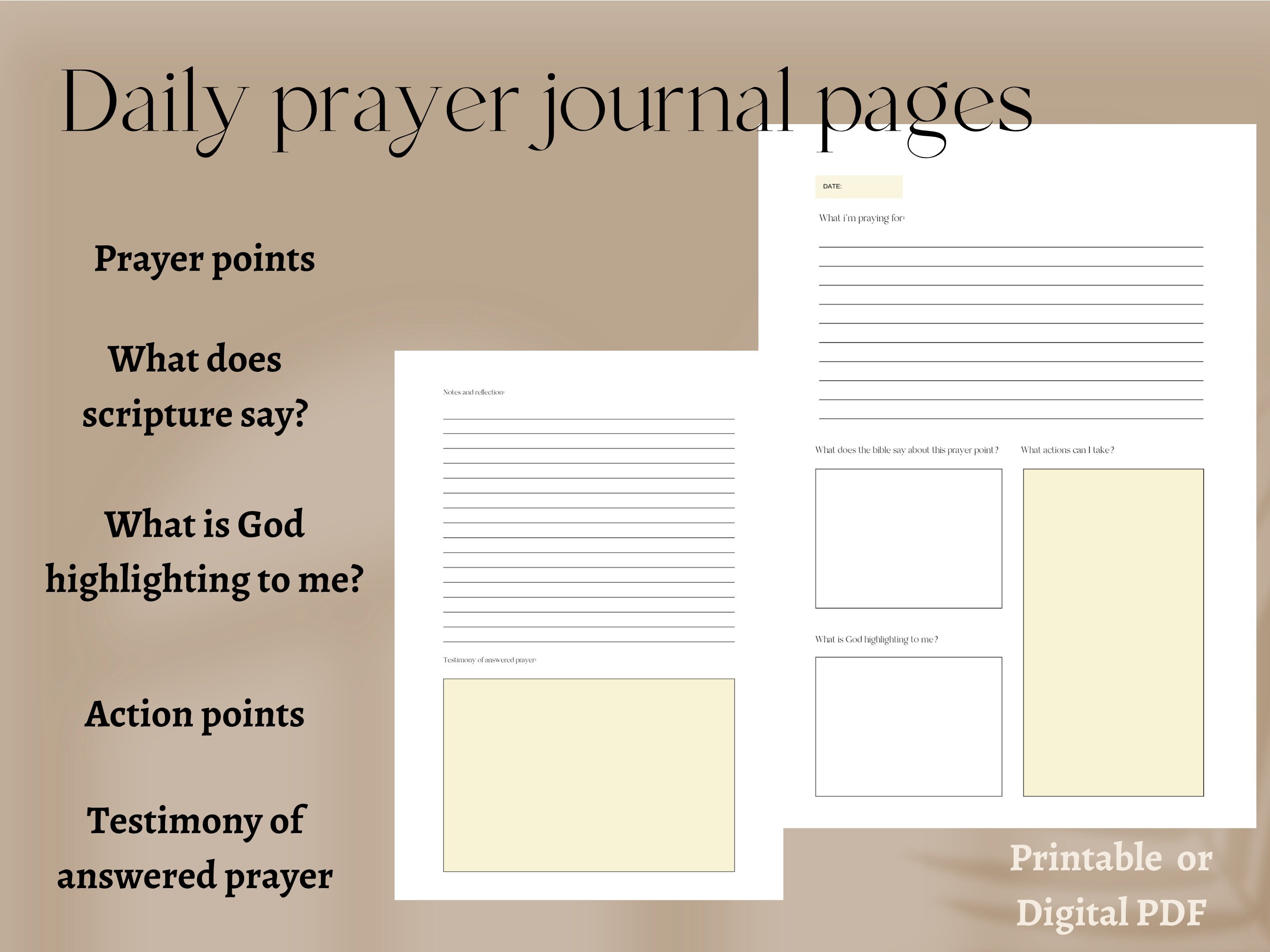 Prayer Journal Printable Bible Study Guide Confidence Journal Digital ...