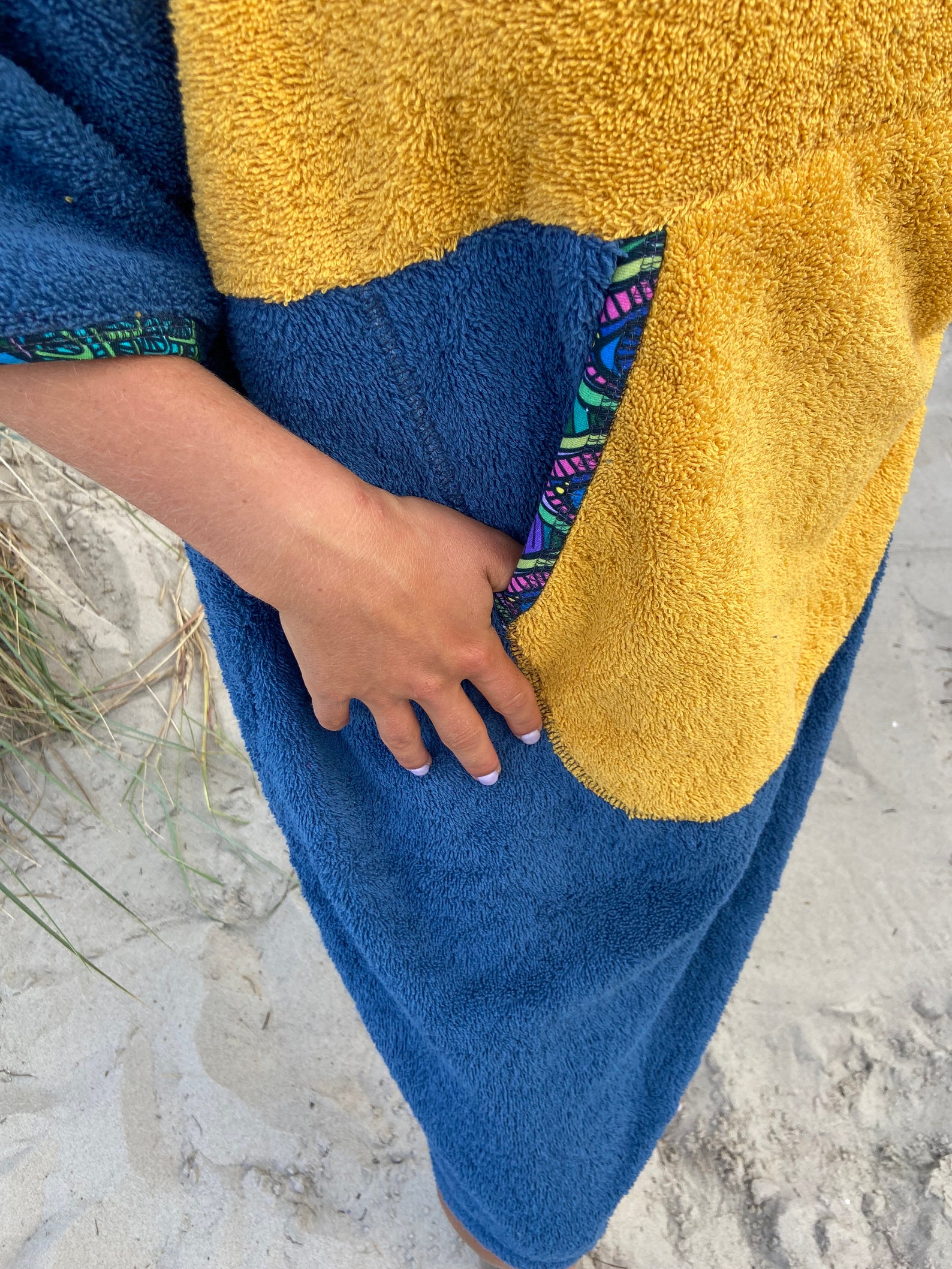 Surf Towel Poncho 100 % Cotton Sun and Sea Hooded Towel Swim - Etsy Canada