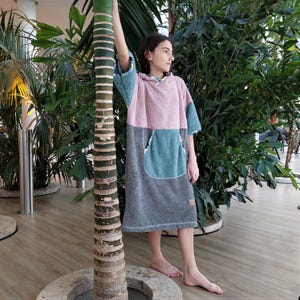 Handmade Cotton Surf Poncho: Hooded Beach Changing Robe - Etsy