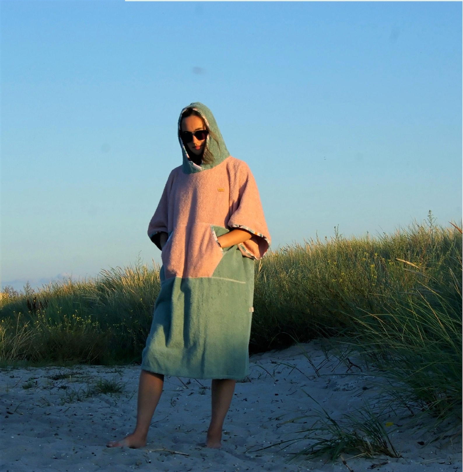 Beach Poncho Green Sage Surf Poncho 100 % Cotton Swim Parka | Etsy