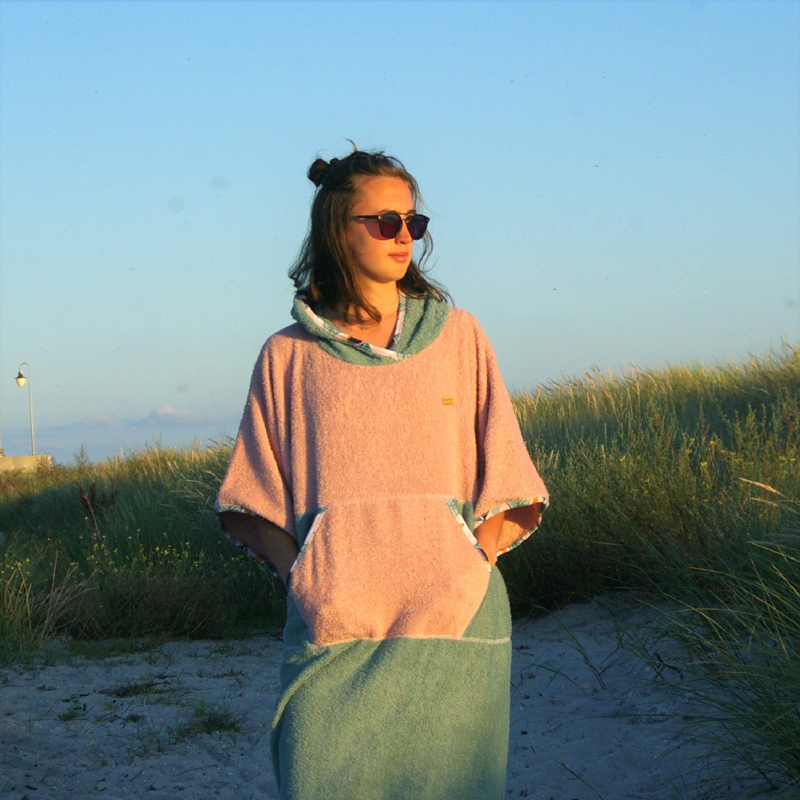 Beach Poncho Green Sage Surf Poncho 100 % Cotton Swim Parka | Etsy