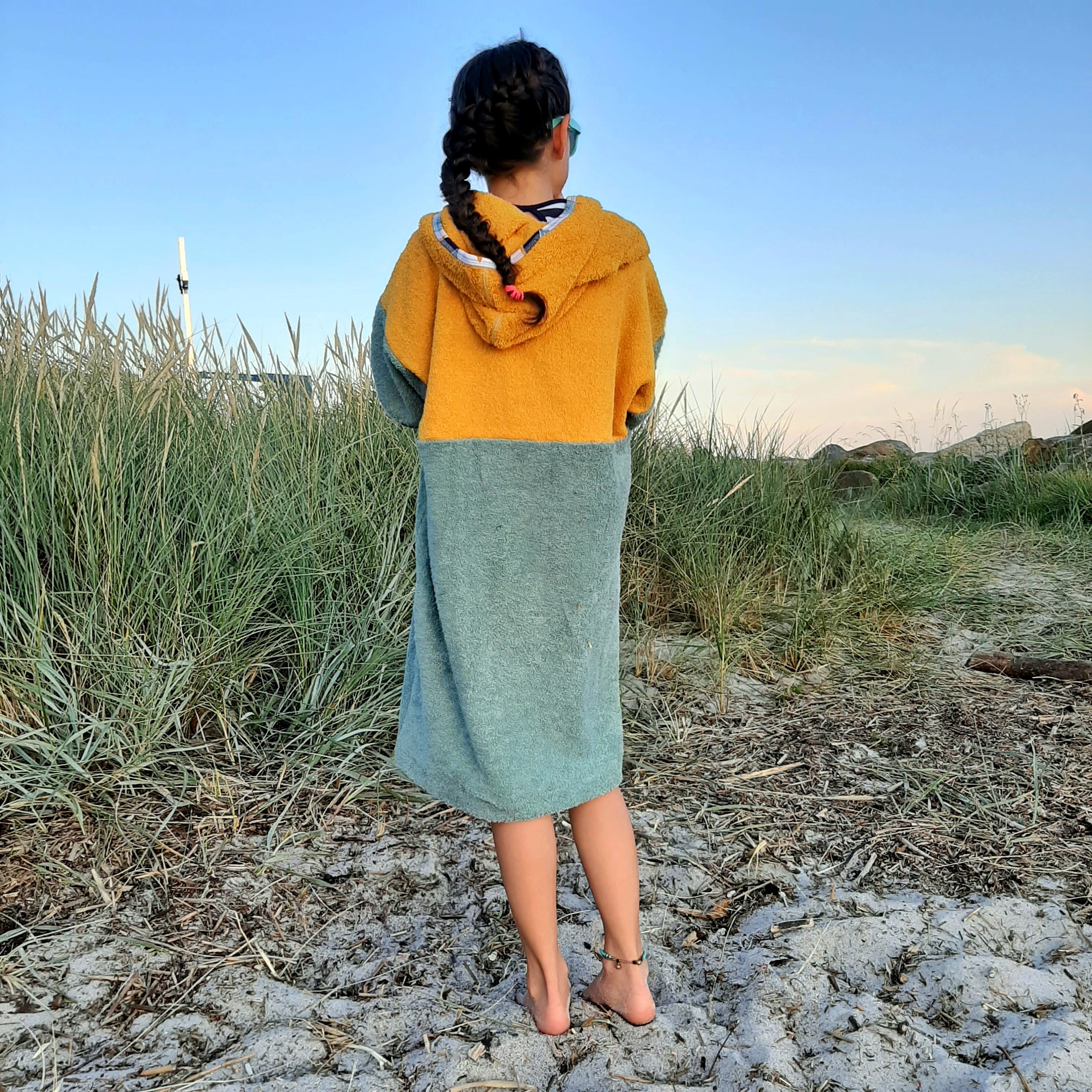 Surf Towel Poncho Banana Yellow Hooded Towel 100 % Cotton Swim - Etsy