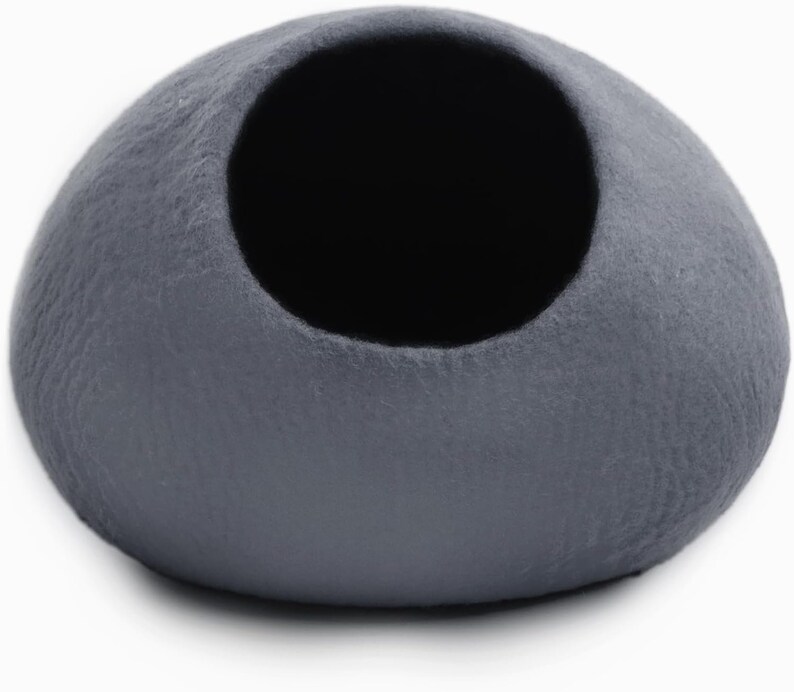 Merino Wool Cat Cave Bed – Handmade Felt, Eco-friendly - Etsy