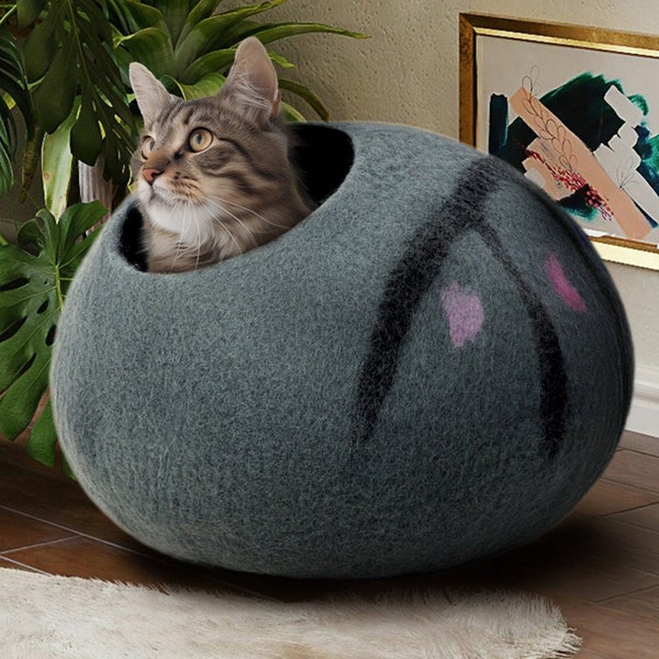 Felted Cat Bed - Etsy
