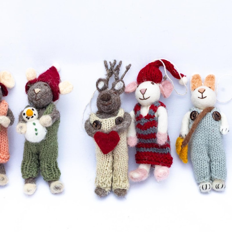 Small Felt Mouse Christmas - Etsy