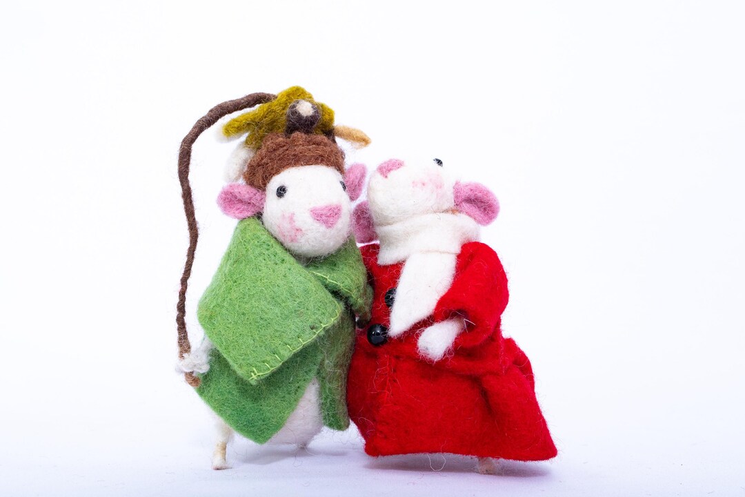Adorable Mice Couple Valentine Special Gifts Needle Felted Handmade ...