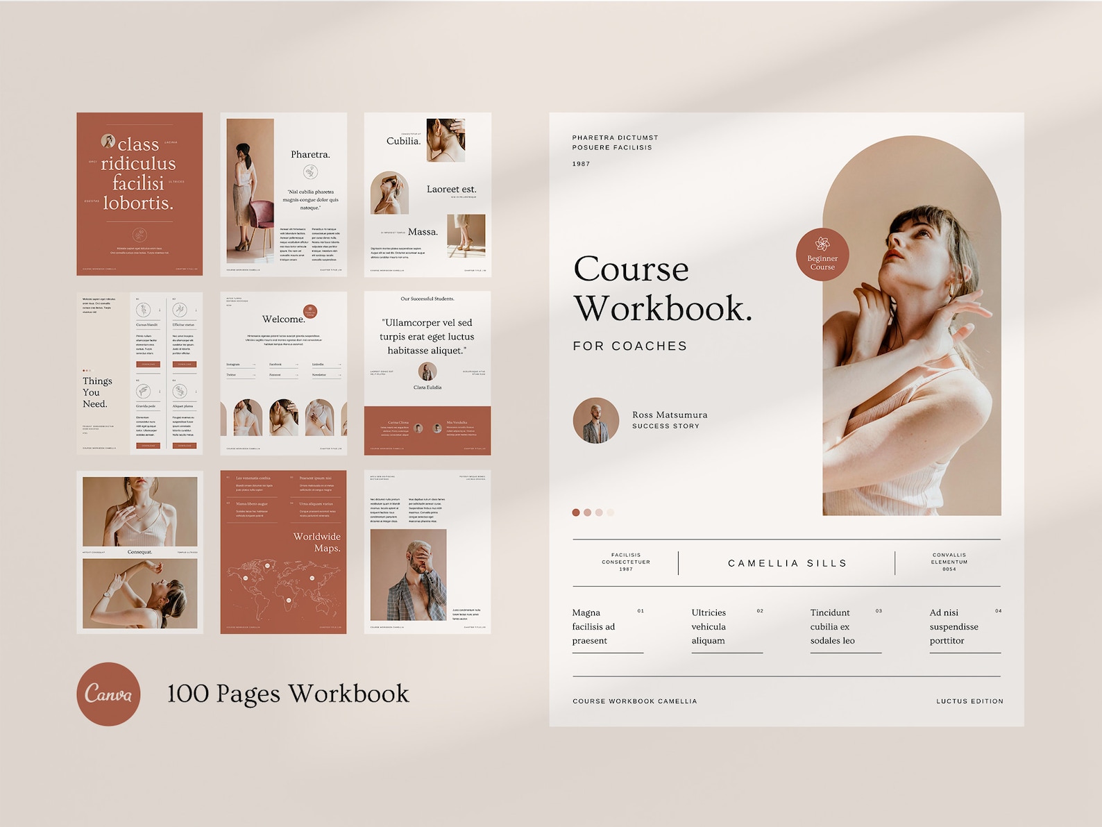 Camellia Canva Course Template - Etsy