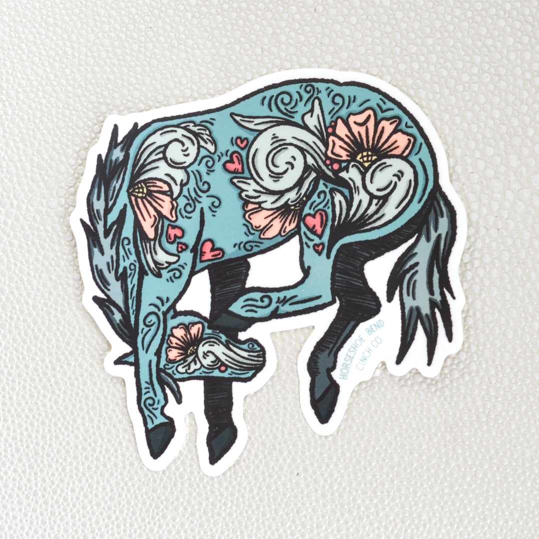 Exclusive LARGE Tooled Bucking Horse Vinyl Decal Sticker - Etsy