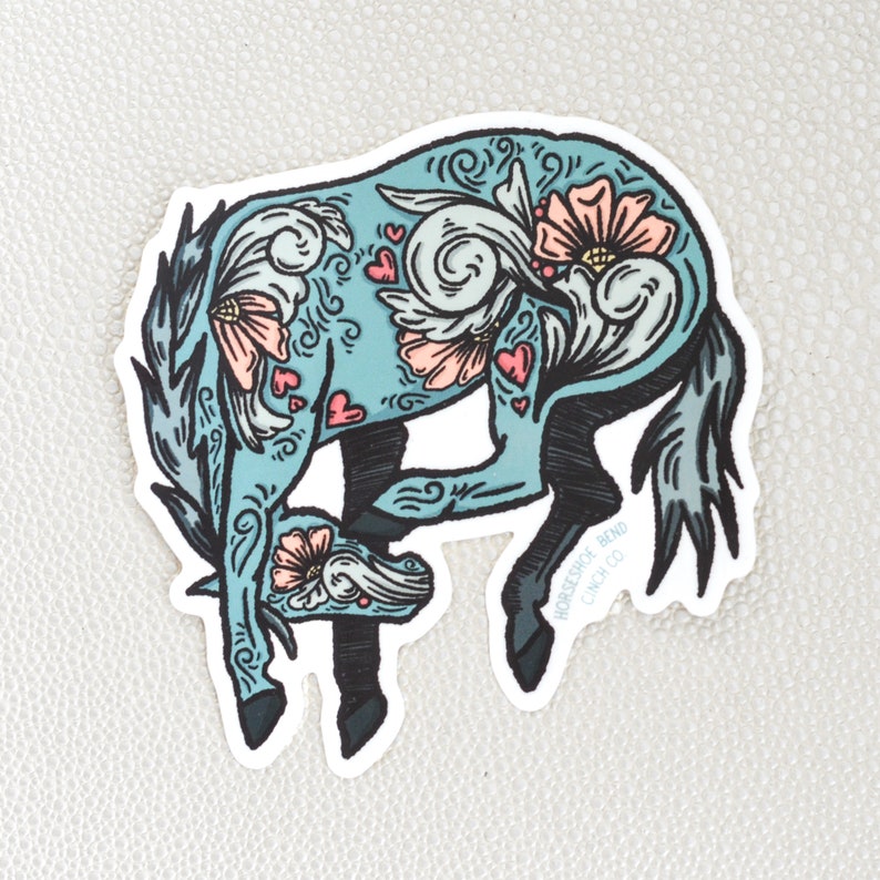 Exclusive LARGE Tooled Bucking Horse Vinyl Decal Sticker - Etsy