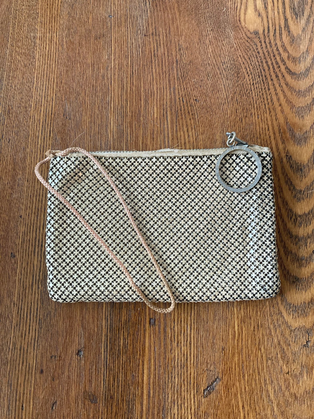 Vintage Mesh Change Purse With Rope Wristlet and Metal Ring in Vintage ...