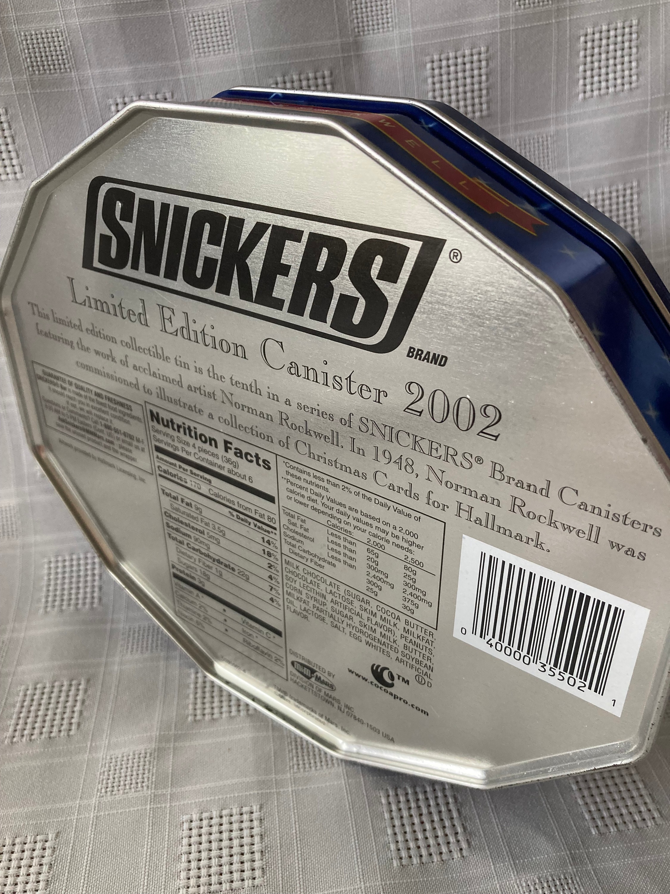 Vintage Limited Edition Snickers Collectible Tin, Featuring Artist ...