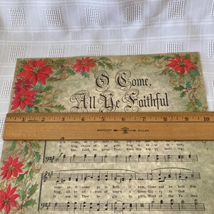 Vintage Hallmark o Come, All Ye Faithful Raised Embossed Card Stock ...