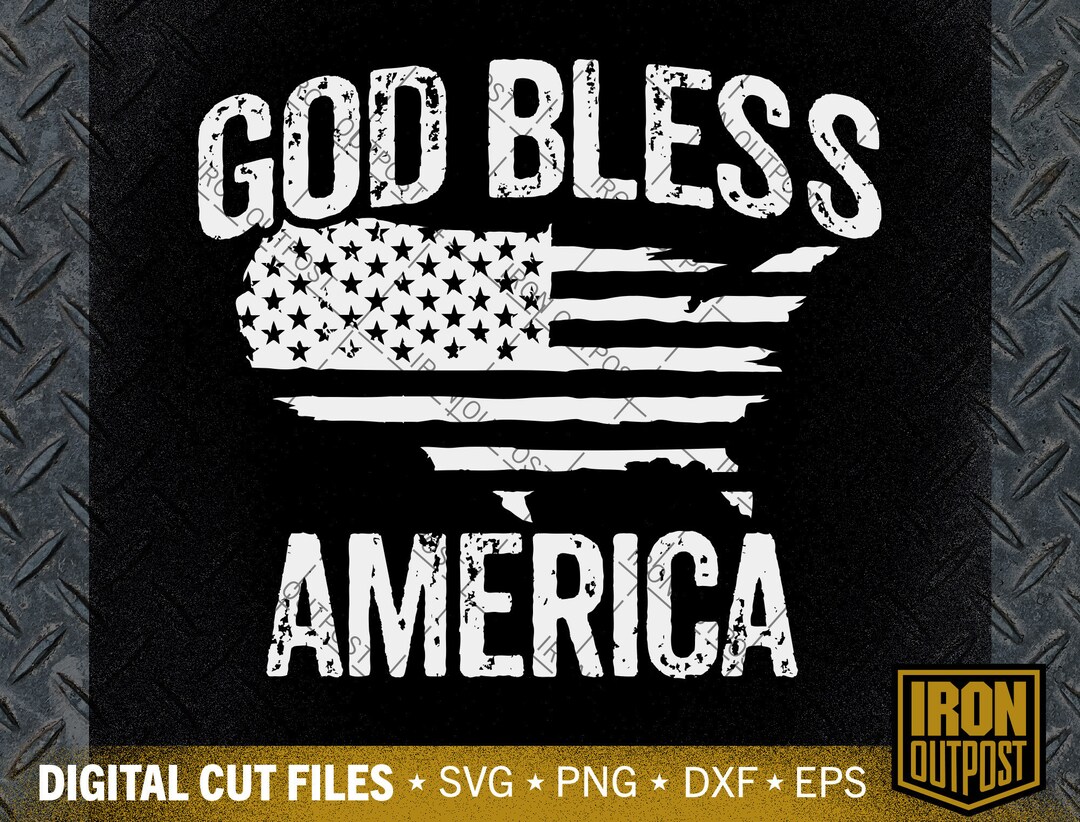 God Bless America Svg, Christian Svg, 4th Ofjuly Svg, Patriotic Svg ...